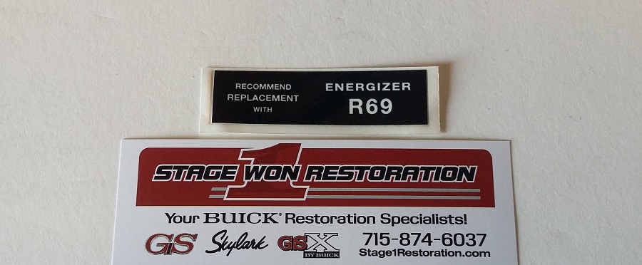 Battery Top (R-69 Decal) – Stage One Restoration